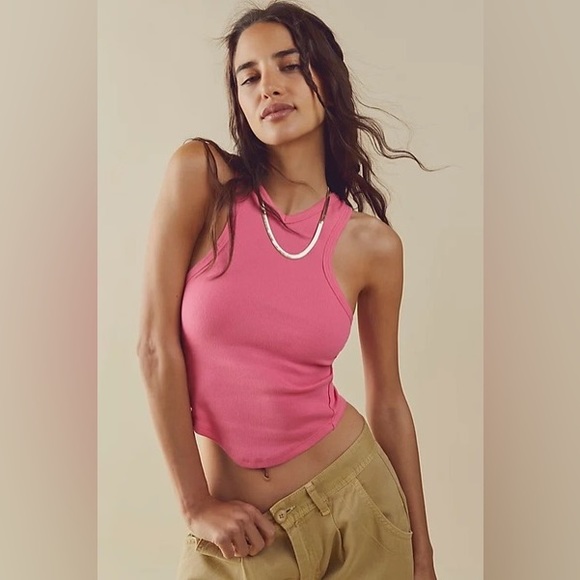 Free People | Tops | 8 Free People Gold Valley Ribbed Tank In Queen ...